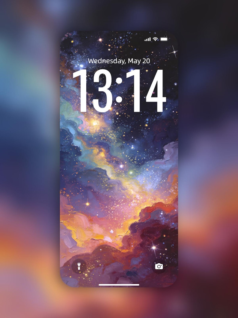Vibrant Nebula Phone Wallpaper Set | Colorful Cosmic Ios Lock Screen ...