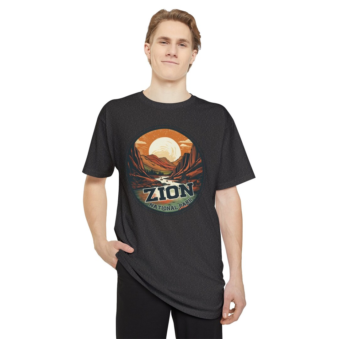 Zion National Park Ranger Aesthetic Tall Men Shirt Retro Mountain ...