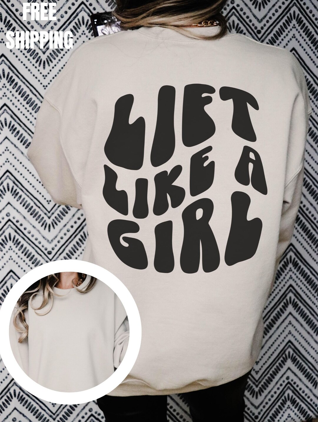 Be Happy Lift Heavy Sweatshirt Workout Apparel Pretty Girls Lift Heavy ...