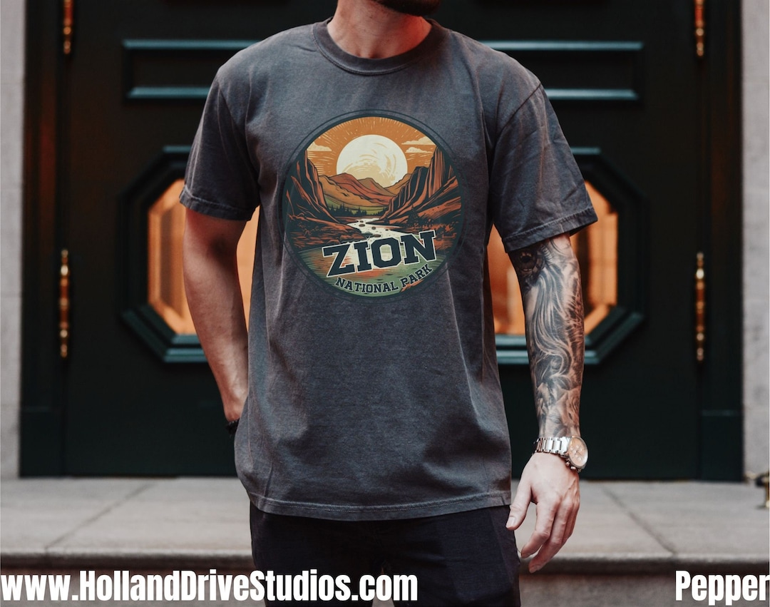 Zion National Park Ranger Aesthetic Unisex Retro Mountain Graphic ...