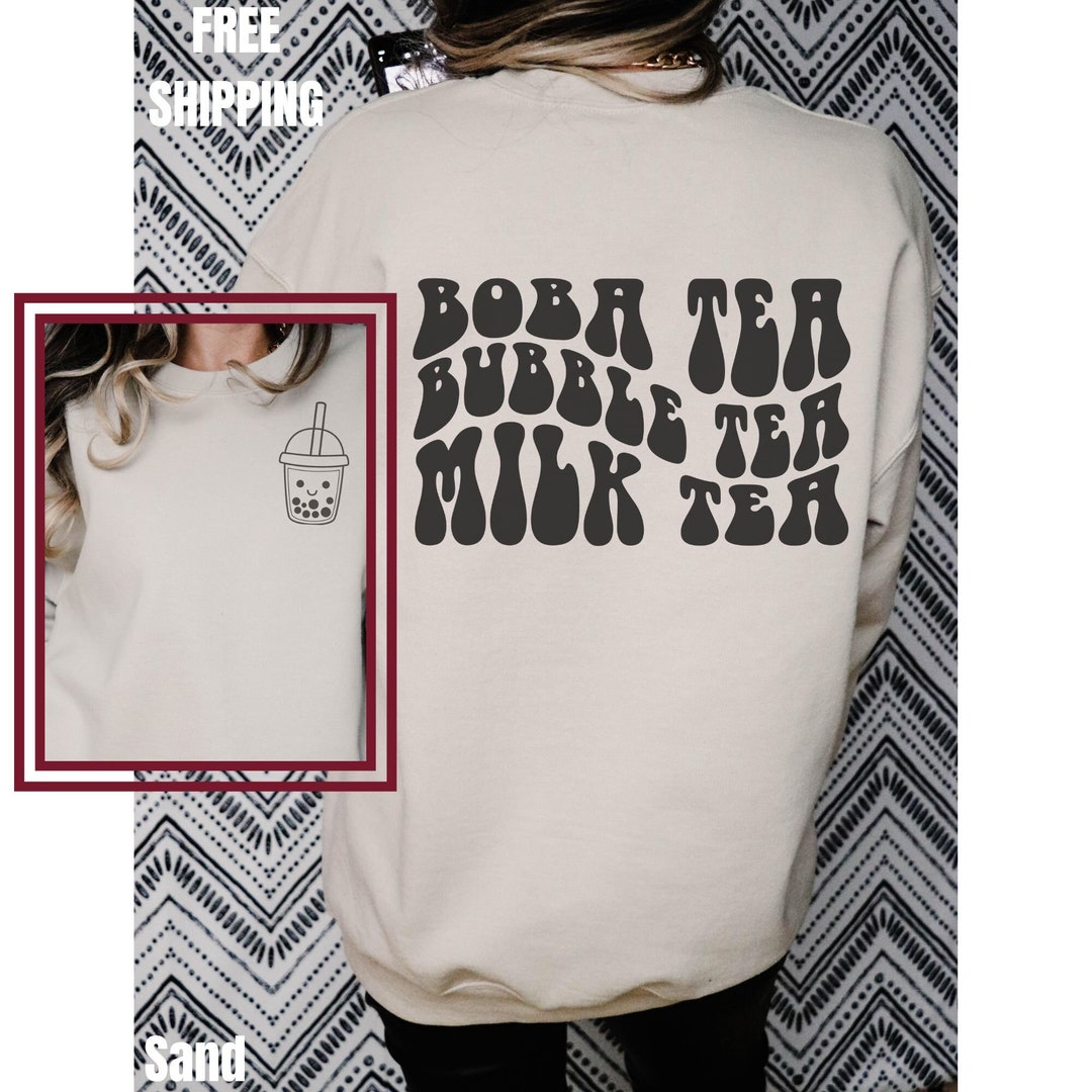 Bubble Tea Boba Sweater Kawaii Tee Milk Tea Sweatshirt Koala Boba Shirt ...