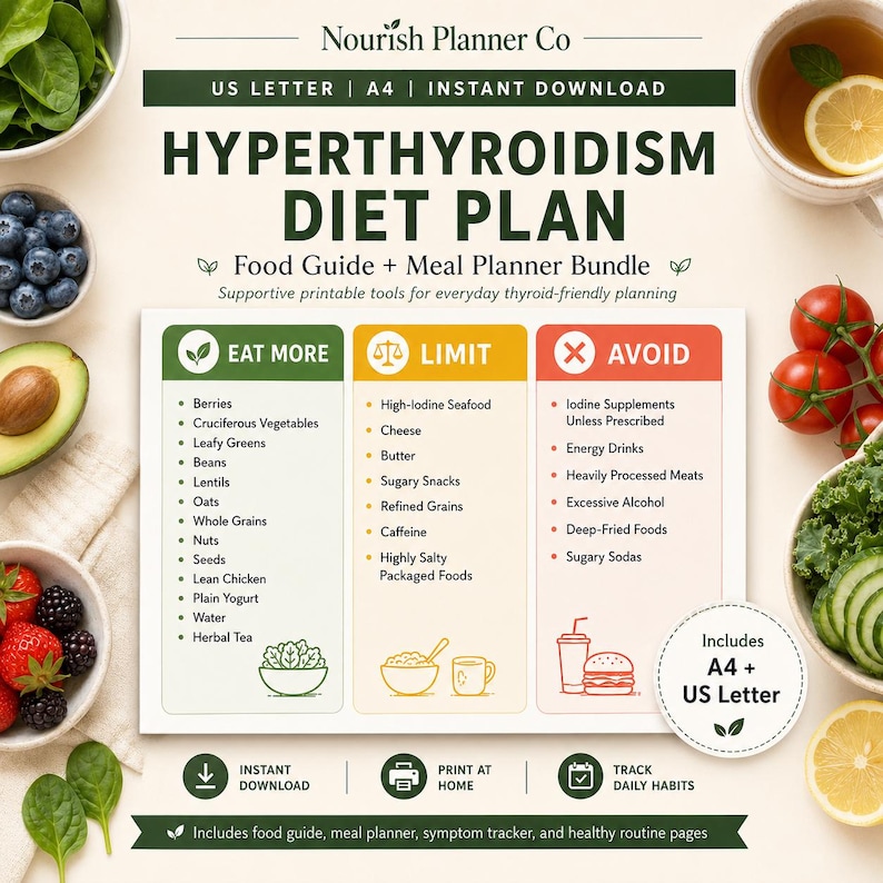 Hyperthyroidism Diet Plan, A Symptom Tracker, Meal Planner, A* ...