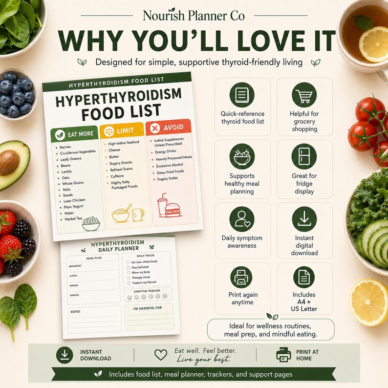 Hyperthyroidism Diet Plan, A Symptom Tracker, Meal Planner, A* ...