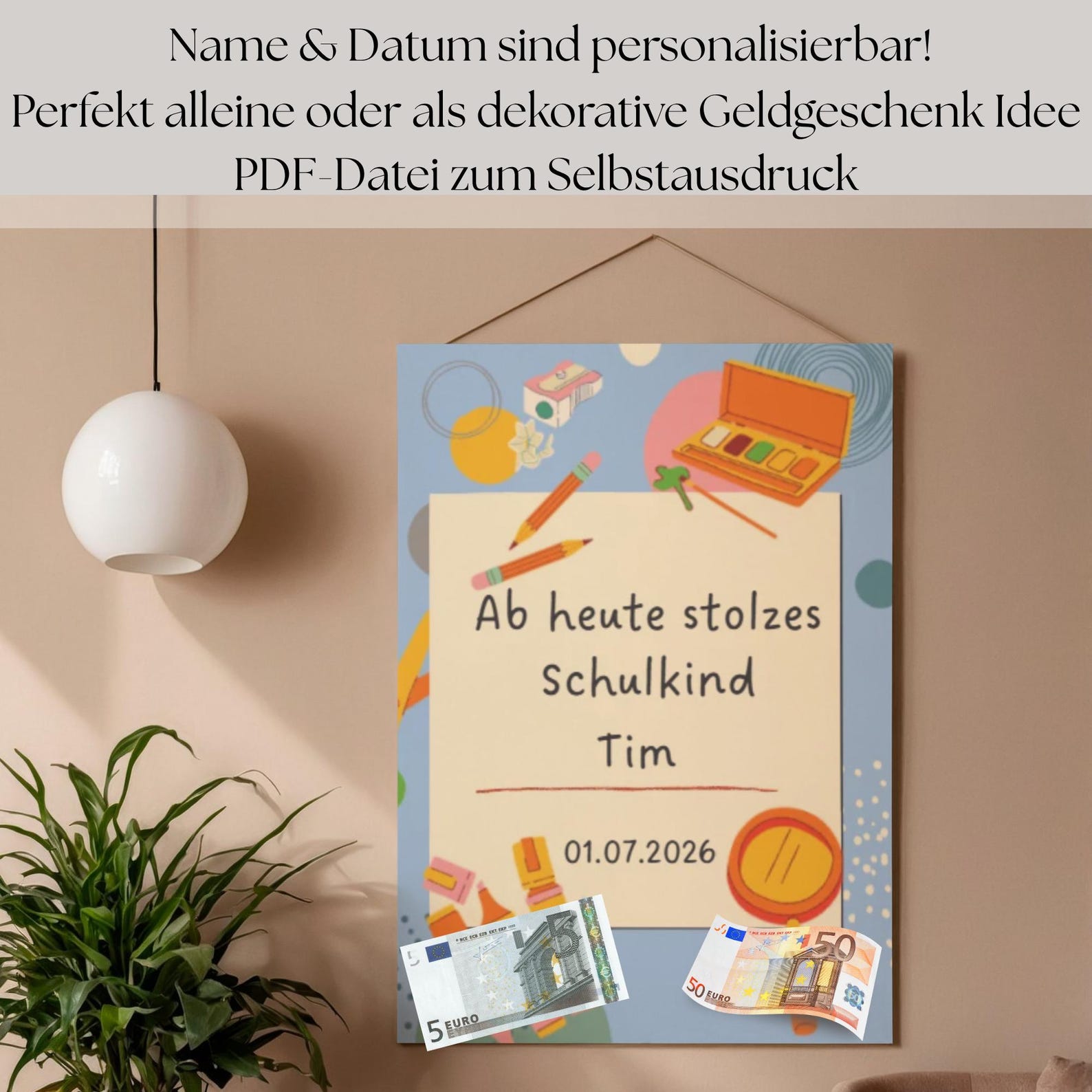Personalized Back to School Poster | Proud Schoolchild | Name & Date ...