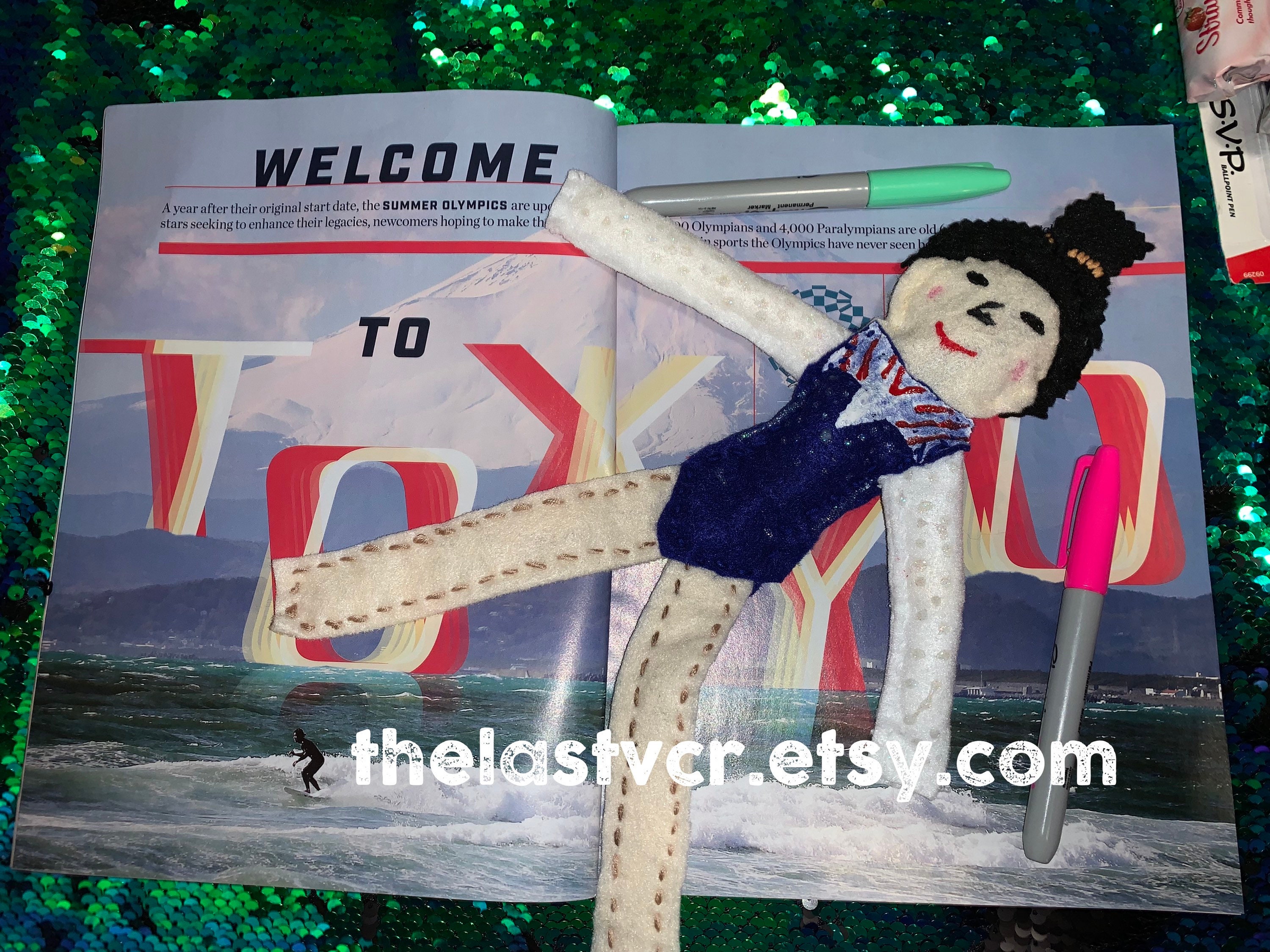 Handmade Gymnastics Felt Doll, Sunisa Lee - Etsy