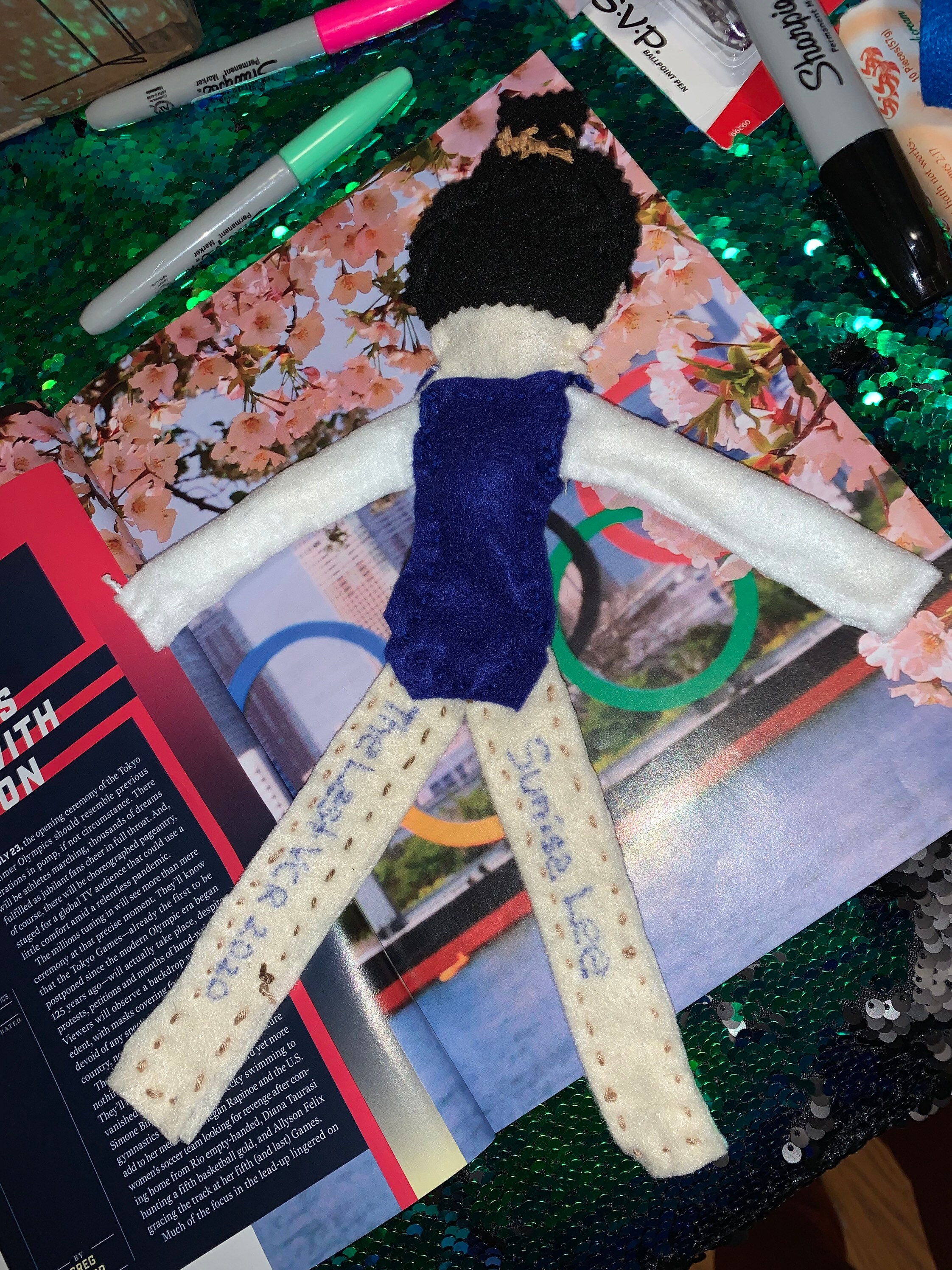 Handmade Gymnastics Felt Doll, Sunisa Lee - Etsy