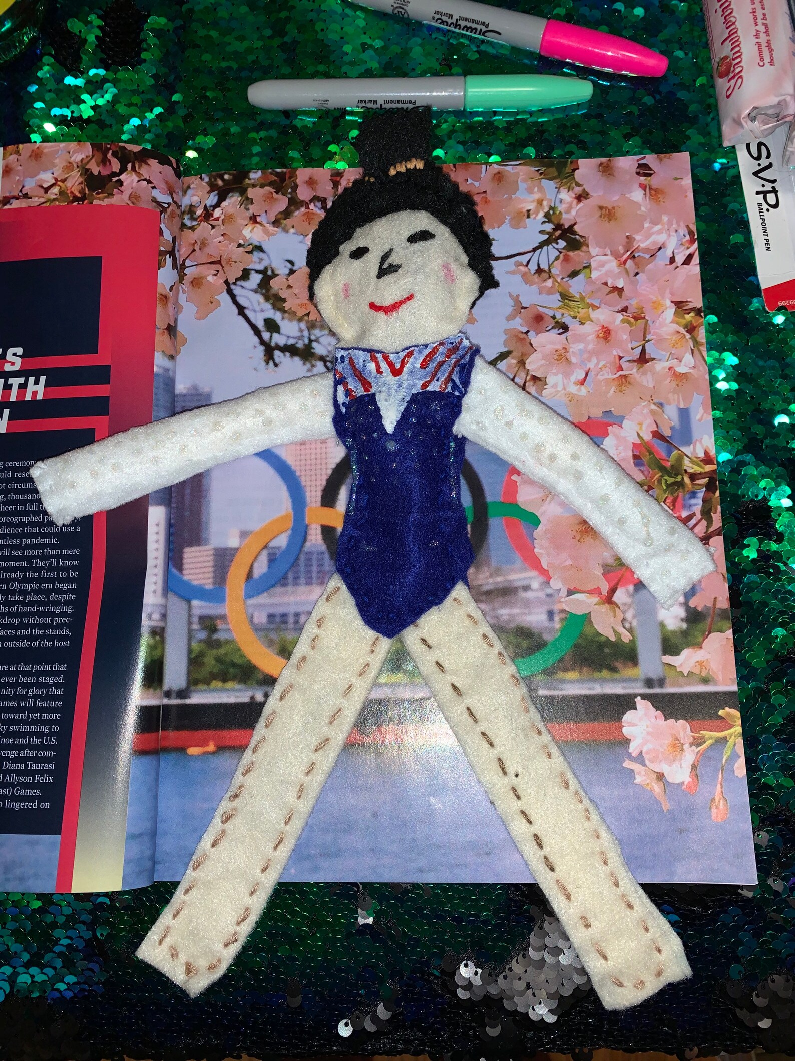 Handmade Gymnastics Felt Doll, Sunisa Lee - Etsy