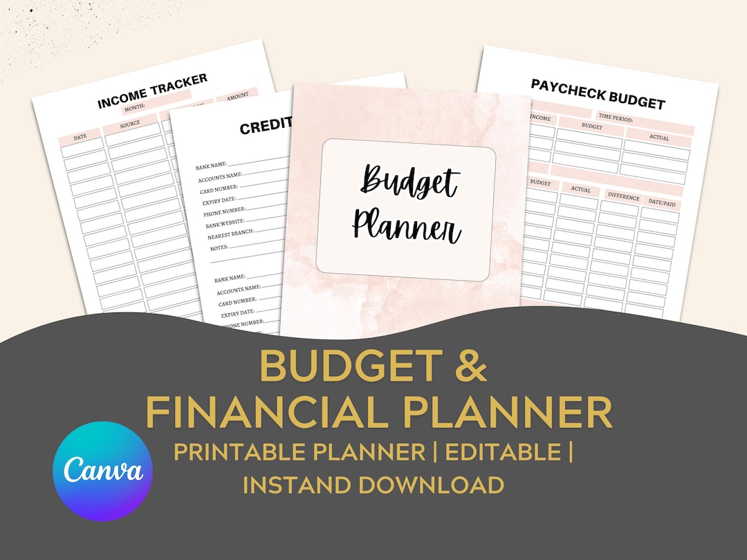 Budget Planner: Money Management, Expense Tracker (PDF Download) - Etsy