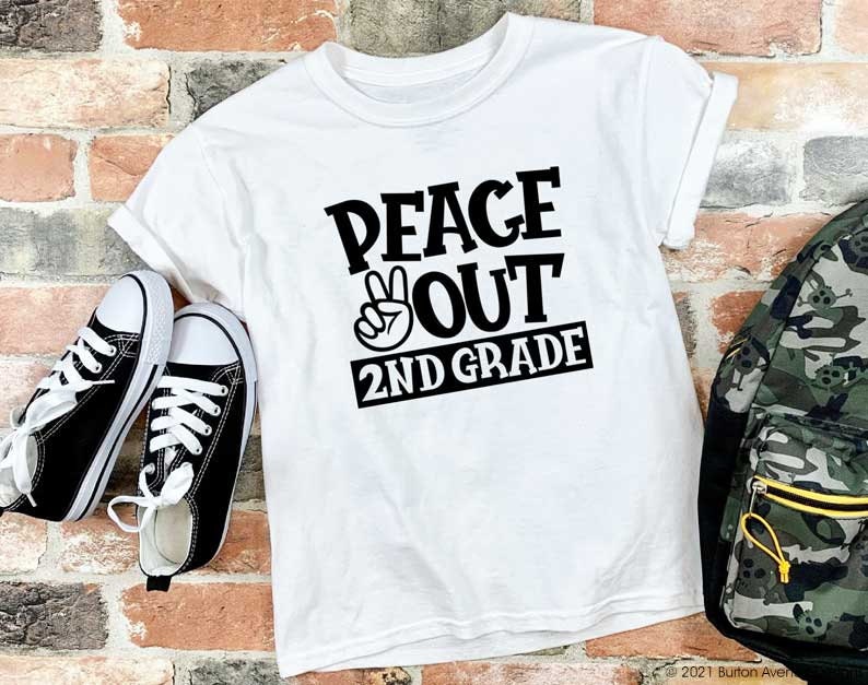 Peace Out 2nd Grade SVG | Last Day of School SVG File - Etsy