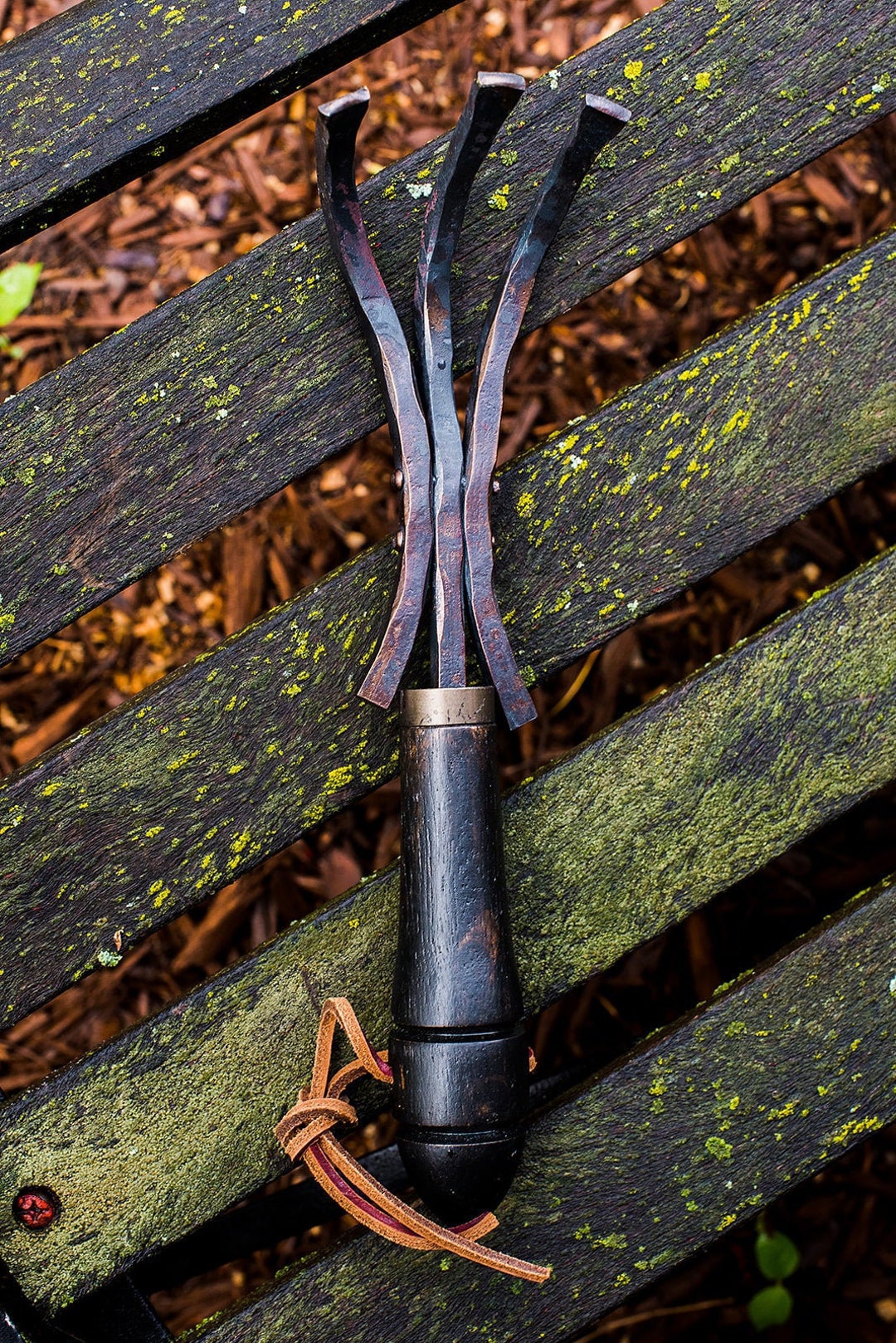 Hand Forged Gardening Rake With Hand Turned Walnut Handle by Fisher ...
