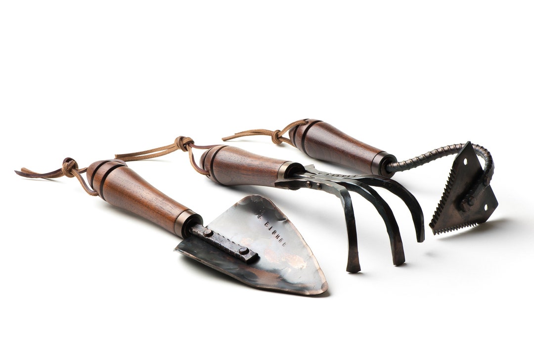 Handcrafted Wrought Iron Gardening Tool Set, Handmade in Bozeman,mo - Etsy