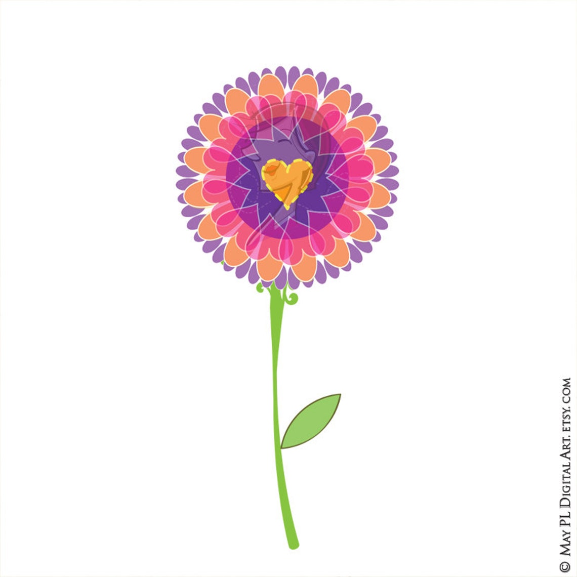 Spring Flowers Clip Art - Digital Florals Graphic to Make Birthday or ...