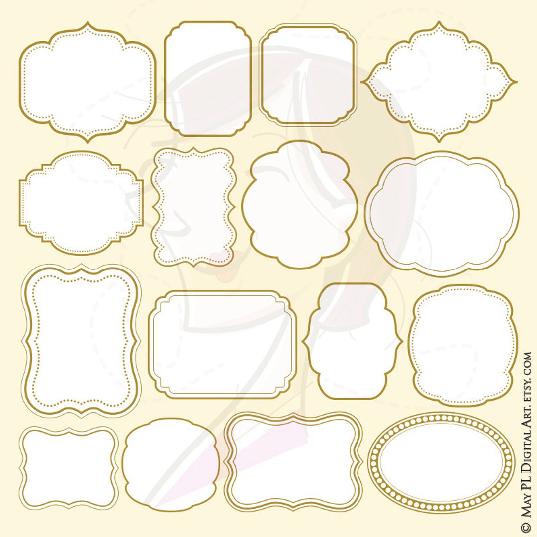 Commercial License Svg Basic Frames Gold Clipart - Great for Business ...