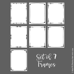 Document Page Clipart, Traditional Retro Borders, Black Frames 11062 - Etsy