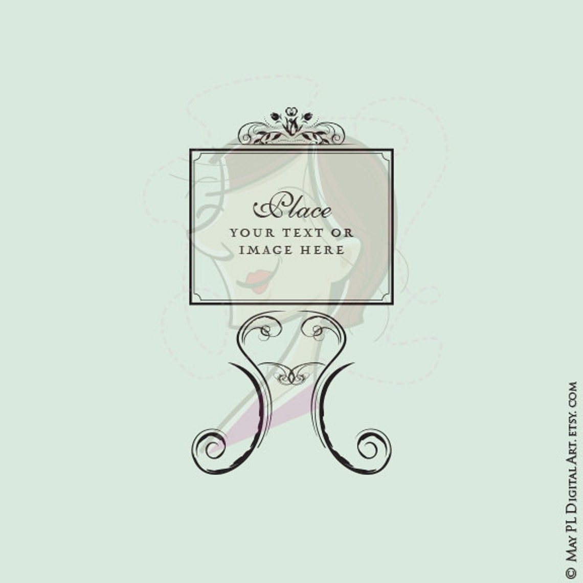 Hanging Sign Clipart Retro Frame DIY Wedding Signage Stand - Etsy Australia