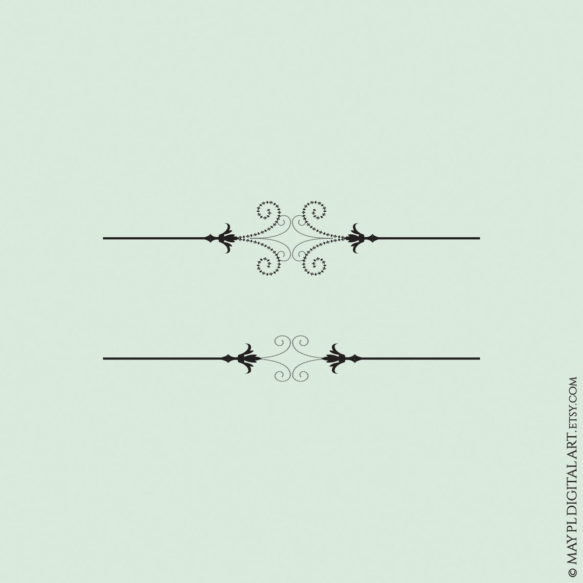 Text Decoration Clipart Collection - Ornate Retro Decorative Design ...