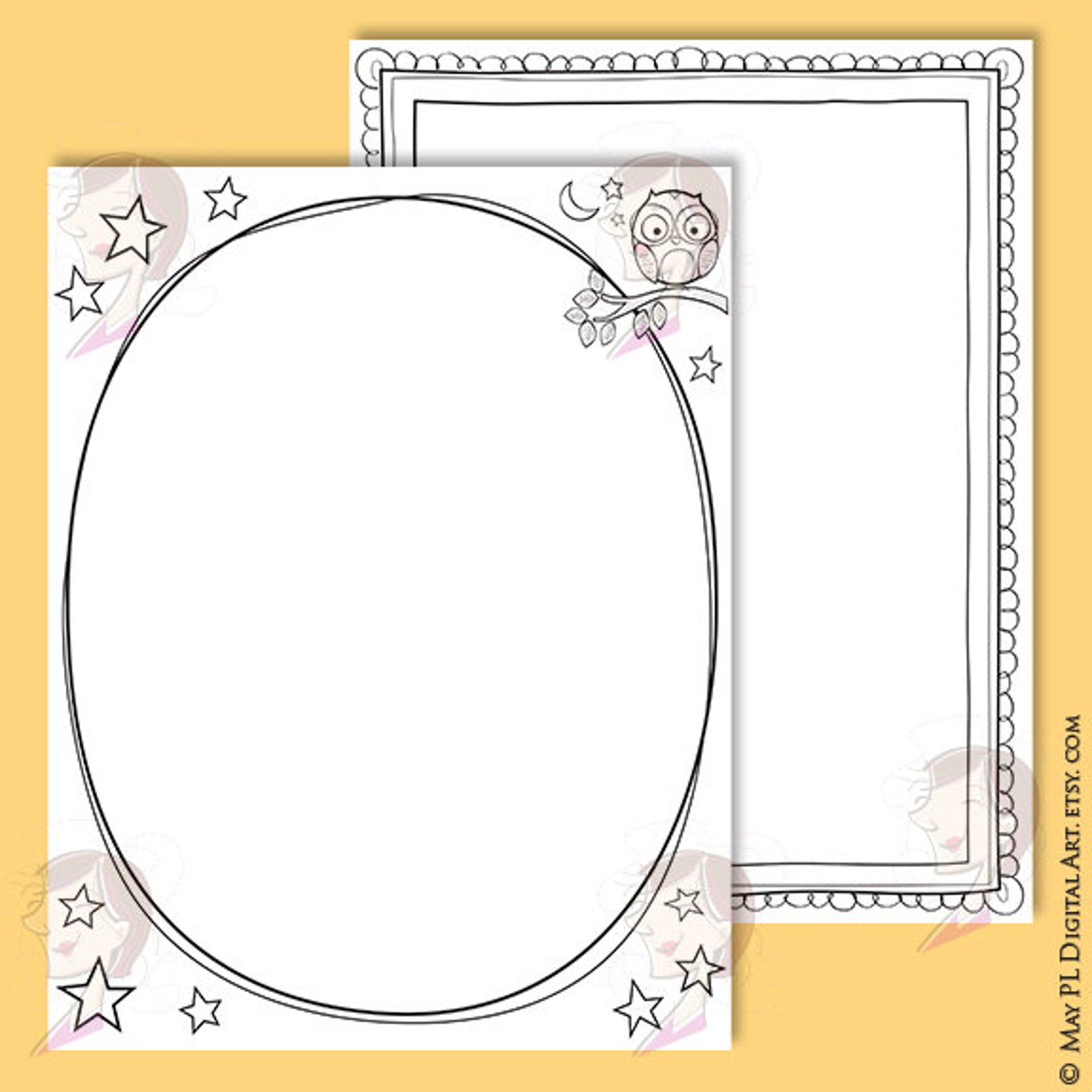 Whimsy Page Border Whimsical Doodle Frames Children Hand Drawn - Etsy