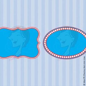Red Blue Digital Frames Clipart Commercial Use Teacher Craft Supplies ...