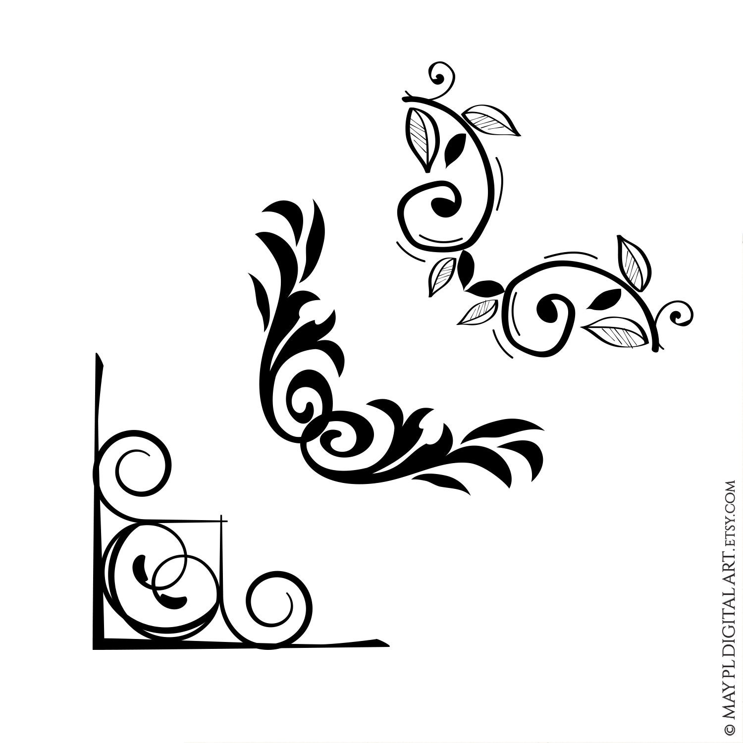 Black Corner Border Design