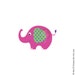 Elephant Clip Art Elephant Theme Digital Animals Clipart Cute Pink ...