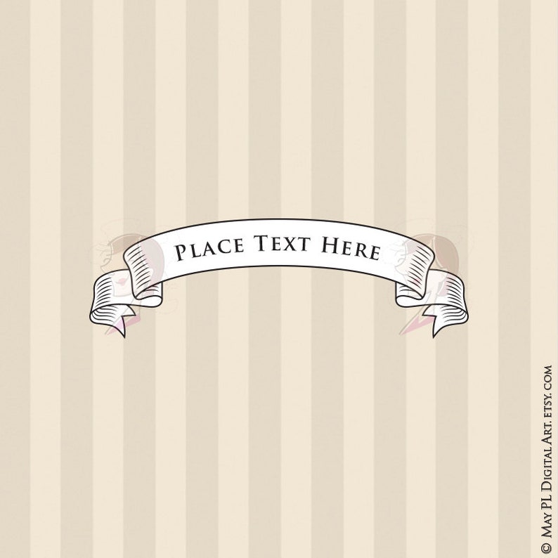 Vintage Banners Ribbons Old Fashioned Signs Clipart for | Etsy