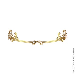 Ornate Gold Vintage Frames Flourish Heritage Clipart - Digital Download ...
