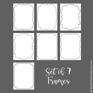Page Borders Teacher Resource, Kids Invitations Black Clipart - Simple ...