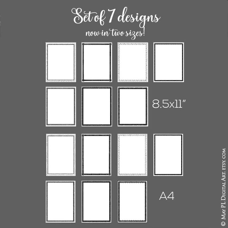 Black Simple Borders Clip Art - Celtic Knots Digital Download Frames ...