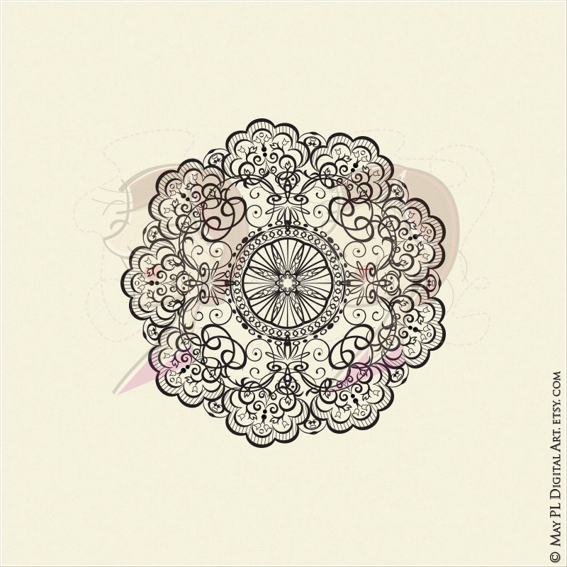 Digital Clipart Vintage Doily Lace Png - Doilies Perfect for Art ...