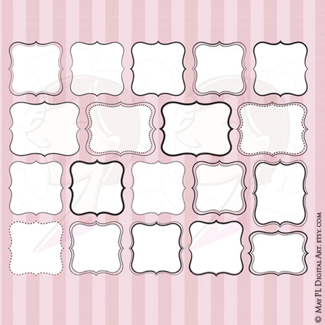 Digital Scrapbook Frames Clipart - Also Perfect for Lesson Plans ...
