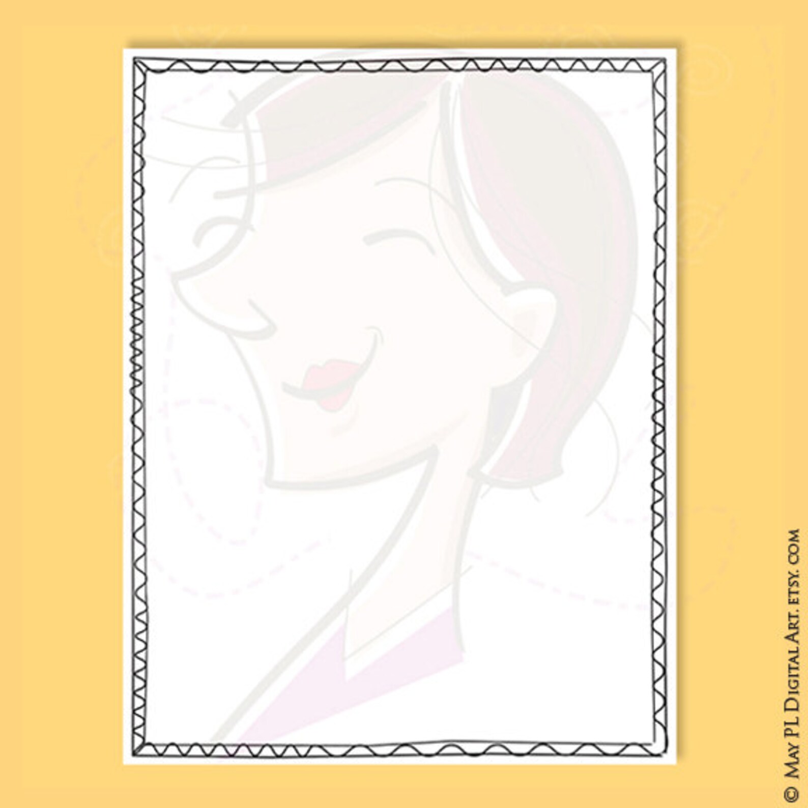 Teachers Clipart Page Borders 8 X 11 Whimsical Digital Border Doodles ...