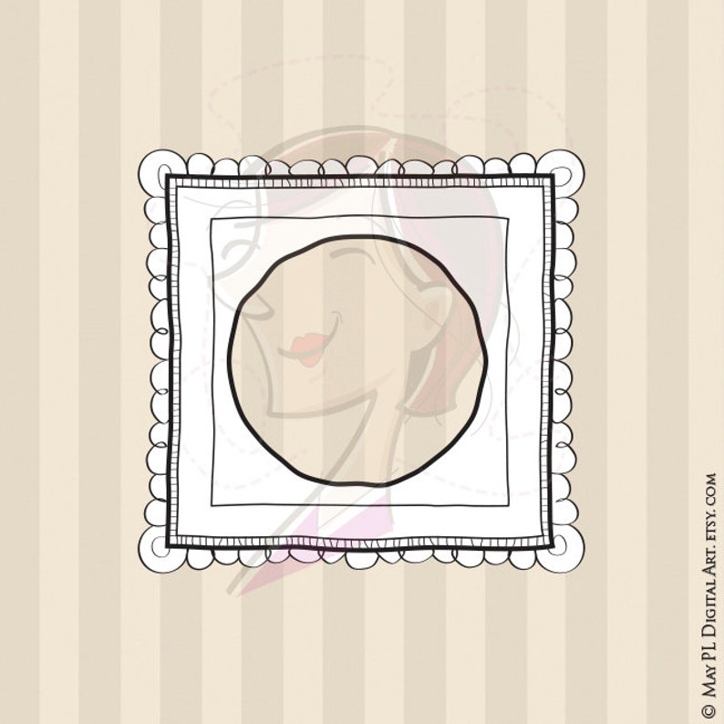Hand Drawn Borders Frames Clip Art - Doodles Great for Photographers ...