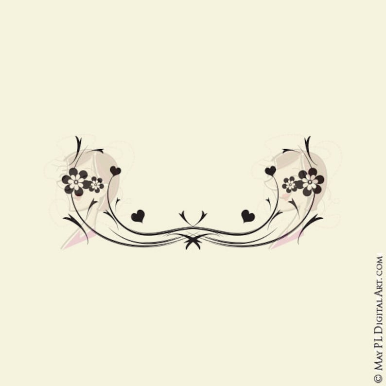 Decorative Black Vines Png Featuring Floral Flourish VECTOR - Etsy