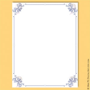 Navy Blue Borders and Frames 8x11 - Decorative Border Corner Clipart ...