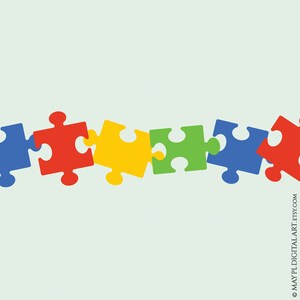 Autism Awareness Borders Clipart - Neurodiversity Png Graphics 11073 - Etsy