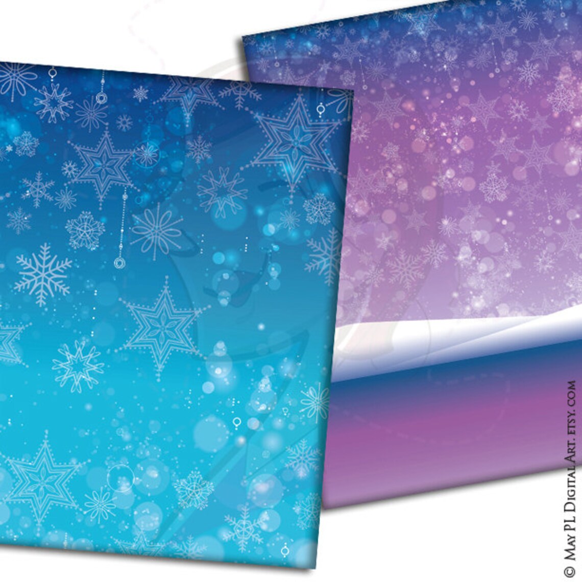 FROZEN Movie Inspired Digital Paper Winter Snowflakes | Etsy
