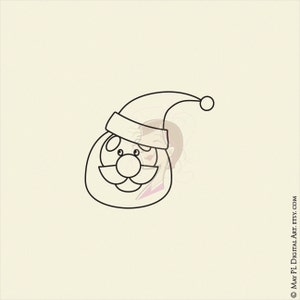 Christmas Digistamp Santa Reindeer Vector Office Use Scrapbook Clip Art ...