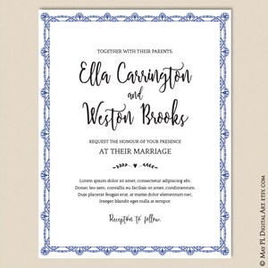 Page Decoration Simple Blue Borders - Thin Line Art Vector Digital ...