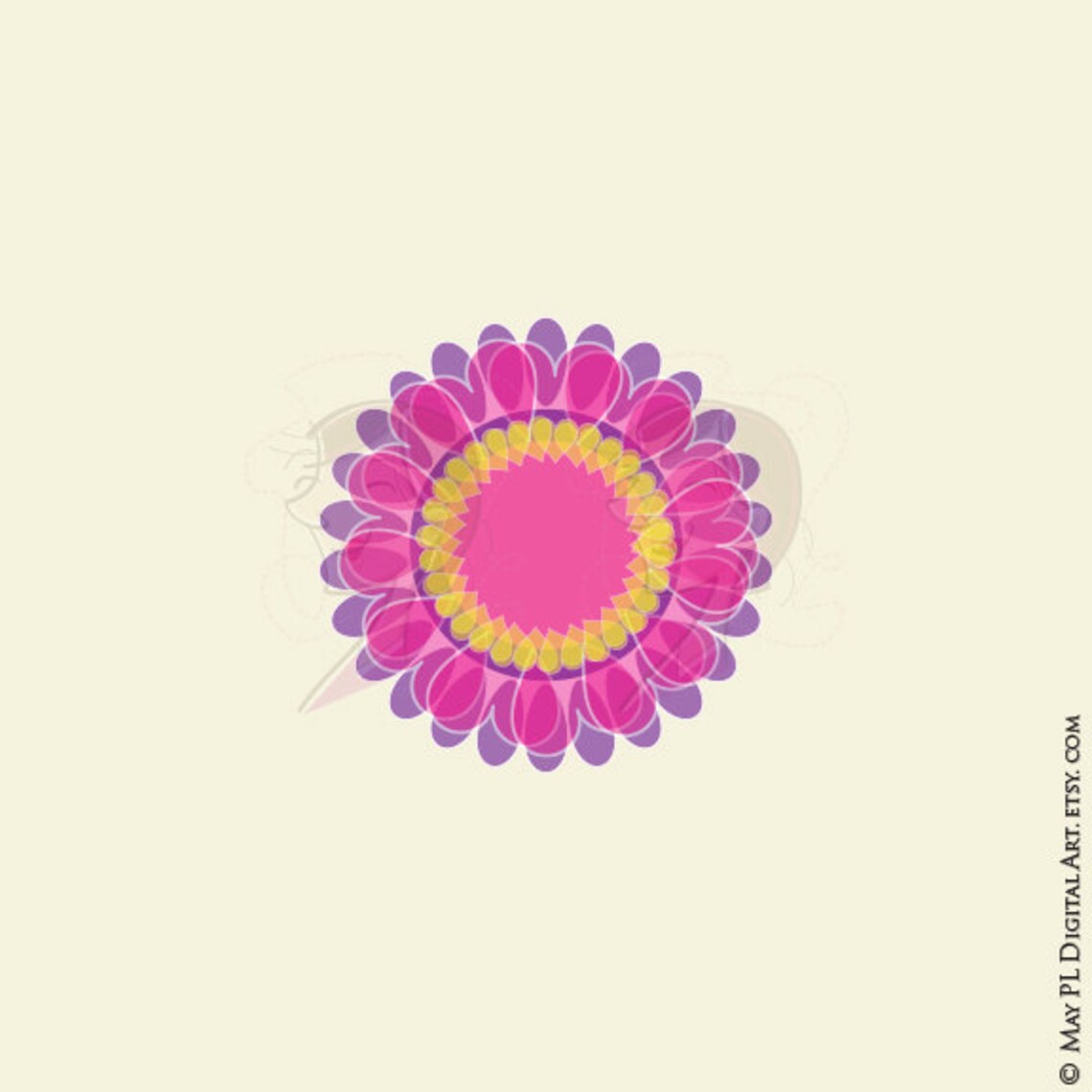 Flower Digital Clipart - 12 Beautiful Flowers Clipart / Floral Graphics ...