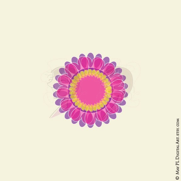 Flower Digital Clipart 12 Beautiful Flowers Clipart / Floral | Etsy