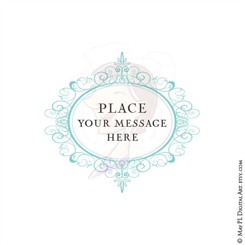 Turquoise Frames Border Design Clipart DIY Wedding - Etsy