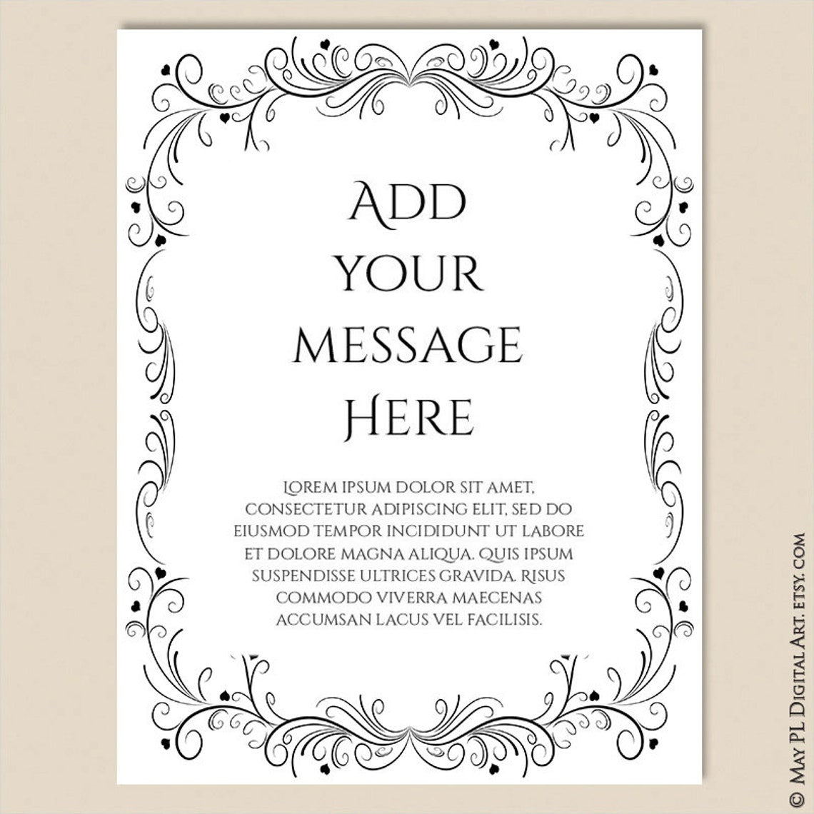 Border Fancy Black Flourish Page Frames Designs - Vintage Document ...