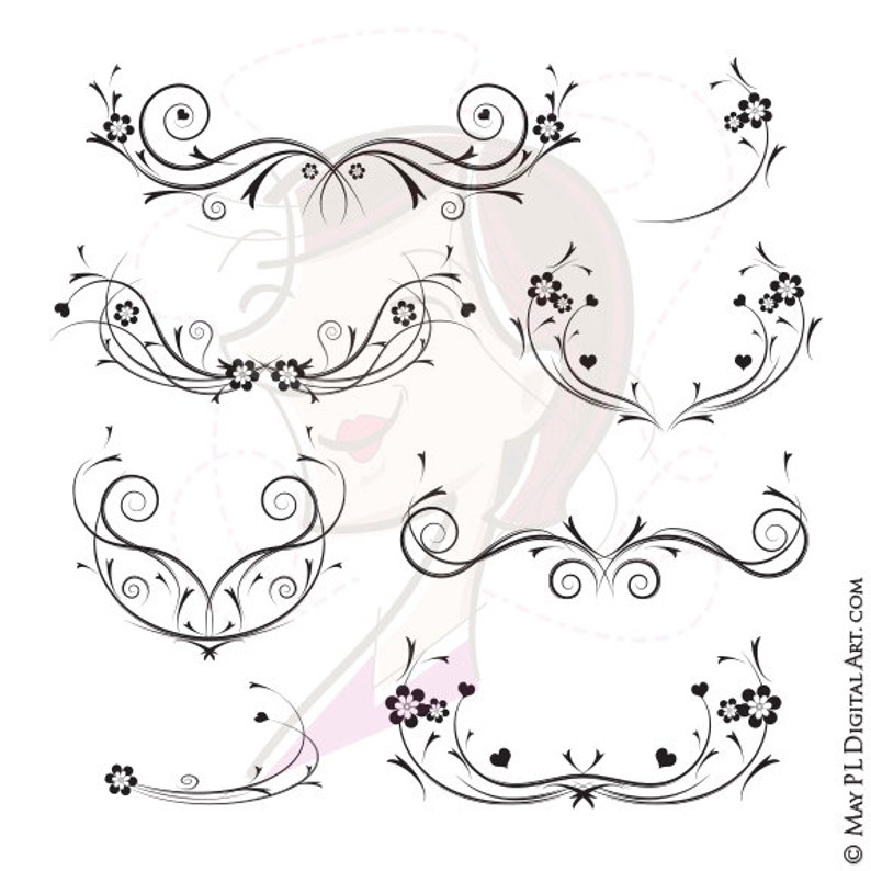 Decorative Black Vines Png - Featuring Floral Flourish VECTOR for ...