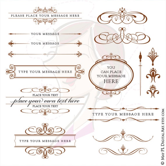 Decorative Brown Border Clip Art