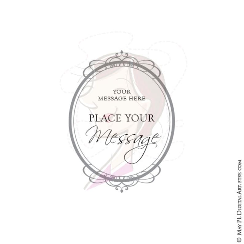 Elegant Wedding Clipart Gray Frames Swirl Includes Text - Etsy