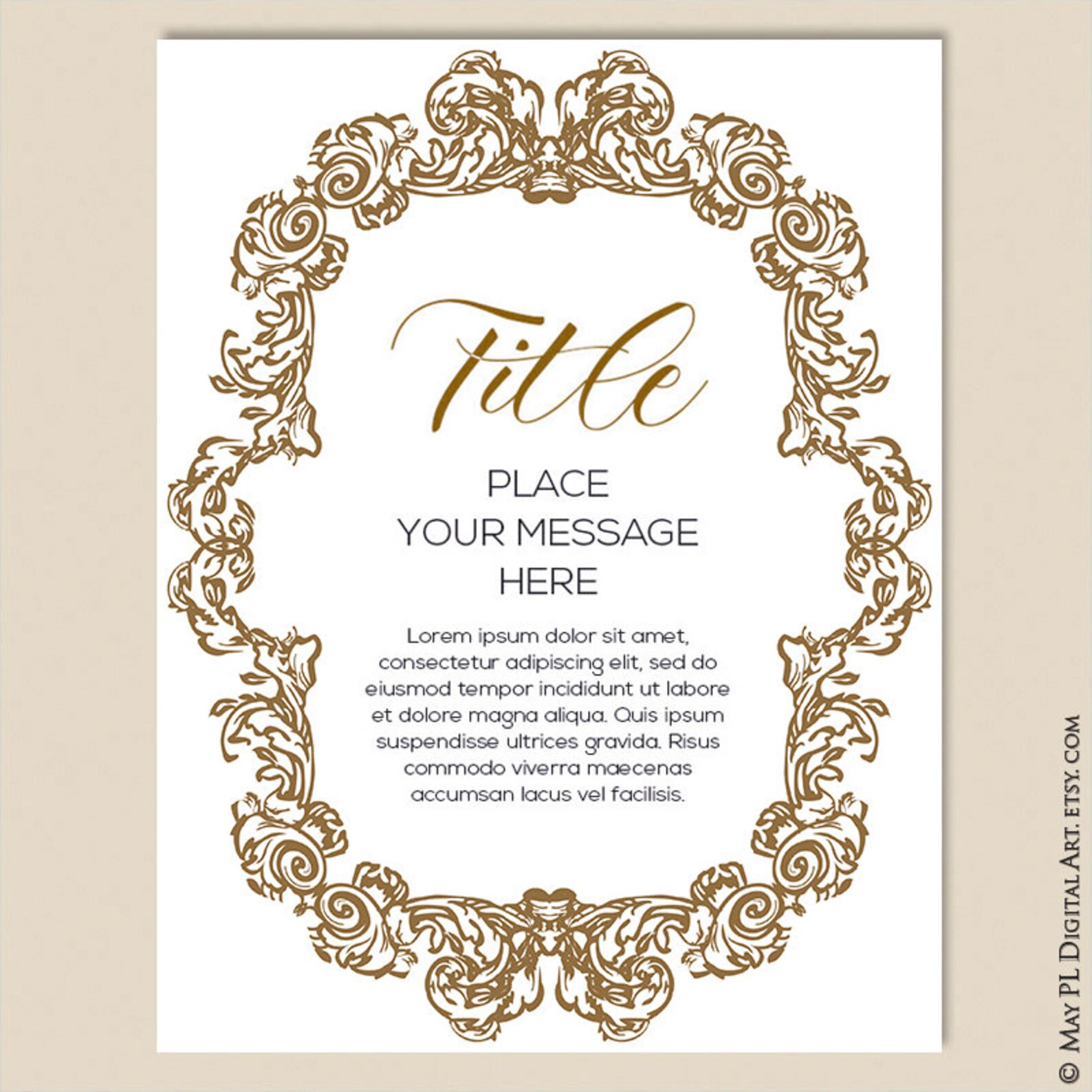 Bronze Decorative Page Borders Digital Frames Flourish Clipart - Old ...