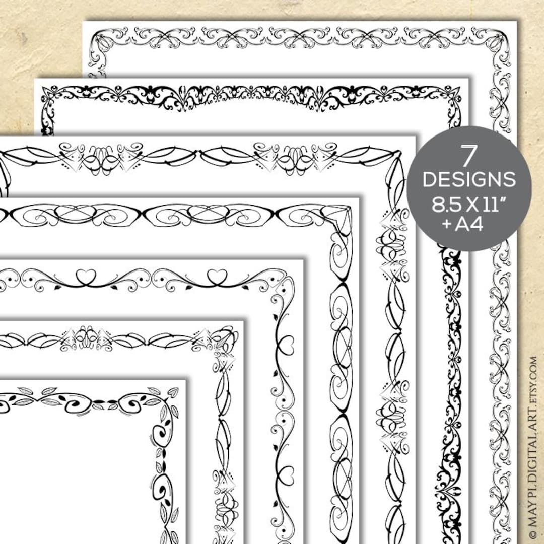 Certificate Black Borders, Diploma Award, Invitations, Page Decoration ...