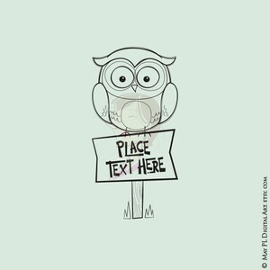Owl Clipart Cute Owls Digital Stamps Whimsical Designs Handdrawn ...