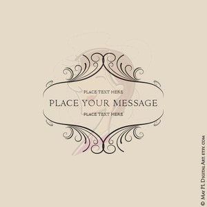 Calligraphy Signage Decorative Retro Sign Swirl Border Graphics Digital ...