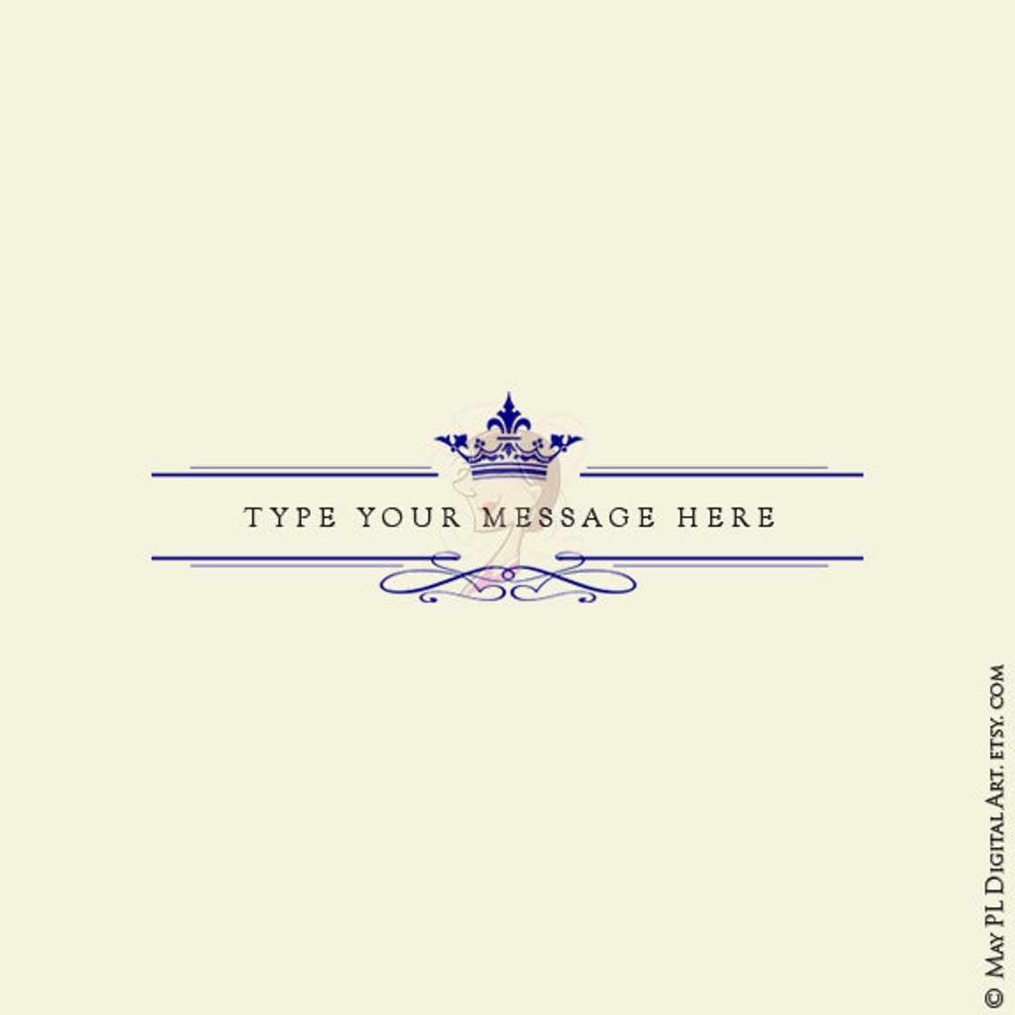 ROYAL BLUE Wedding Clipart DIY Invitations Digital Oval Frame Scrapbook ...